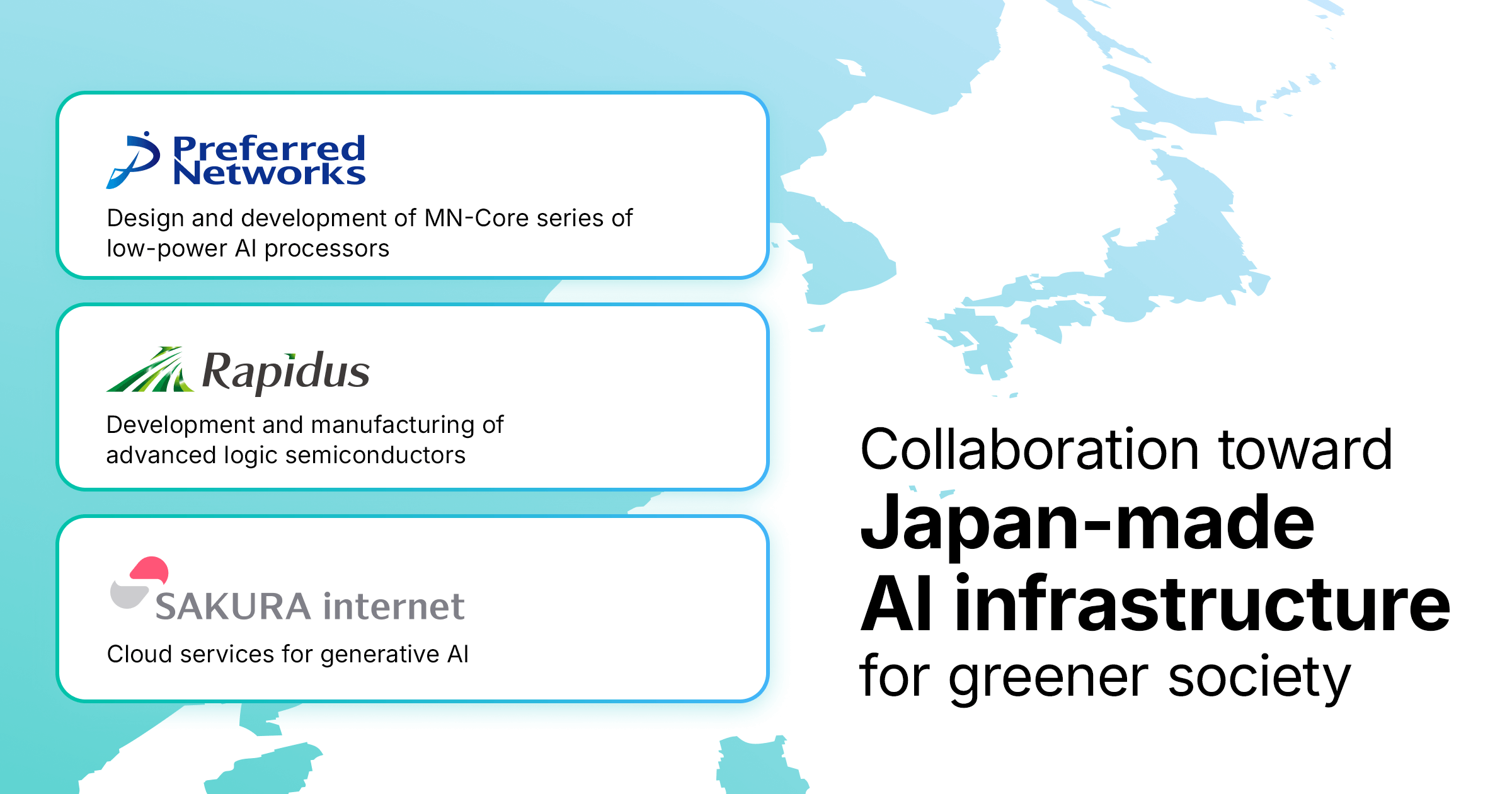 PFN, Rapidus and SAKURA internet Reach Basic Agreement toward Japan-Made AI Infrastructure for ...